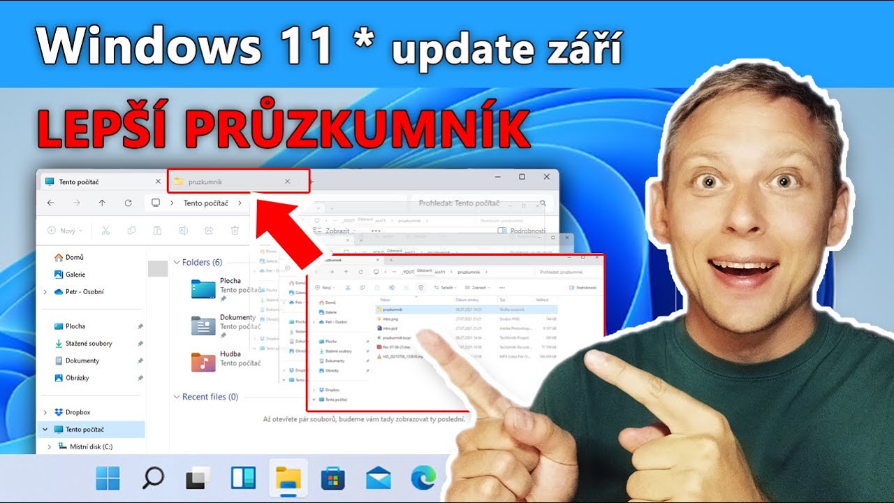 Windows11 update - Záložky průzkumníka mezi okny - 22H2 build 22621.2361 - YouTube
