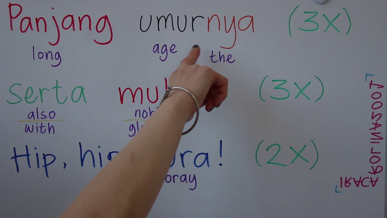 LEARN INDONESIAN HAPPY BIRTHDAY SONG | PANJANG UMURNYA - YouTube