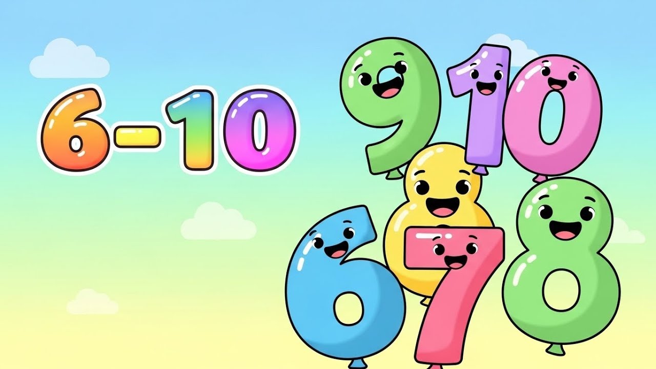 Counting Numbers 6 to 10 🔢 | Learn to Count for Kids | Preschool ...