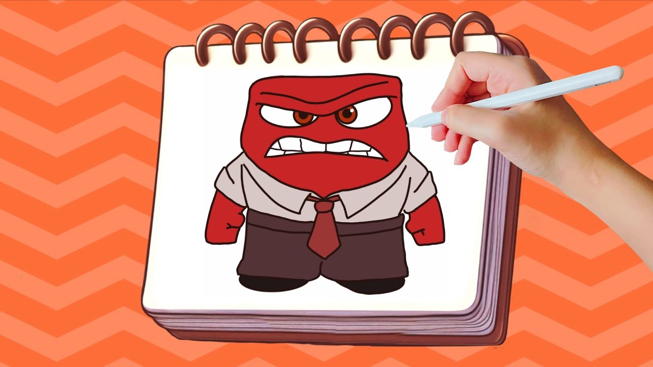 Drawing Anger from Inside Out 2 in 5 Steps (EASY TUTORIAL) - YouTube