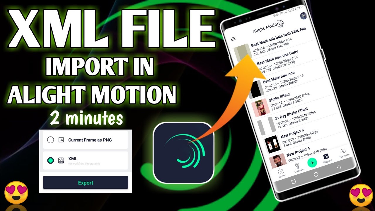 How To Import XML Preset in Alight Motion | XML File Share Problem Solve In Tamil - YouTube
