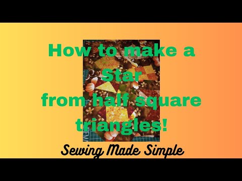 Sew a star from half square triangles! Beginners series😊 - YouTube