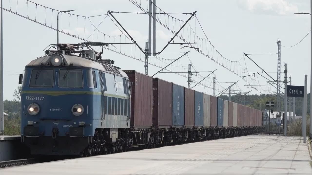 ET22-1177 PKP Cargo, byczek z kontenerami w kierunku portów. [Lk131, Czarlin.]. - YouTube