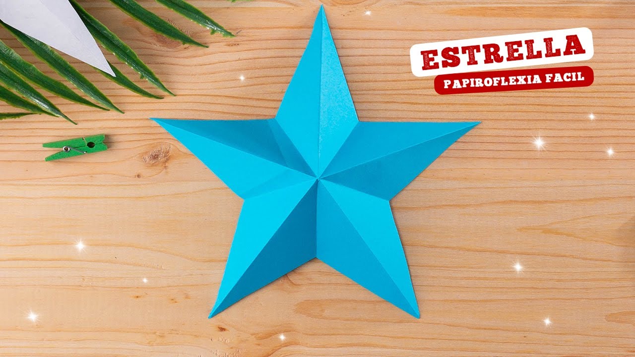Como hacer una estrella de papel en 4 minutos facil [Origami] - YouTube