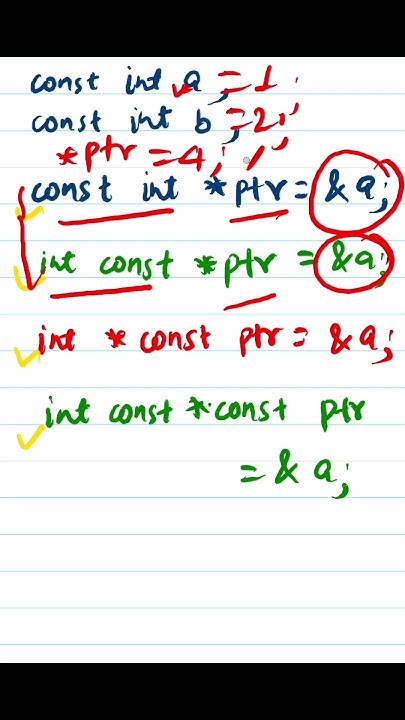 Pointer Shorts In Hindi Day 18 Tricky Question From Pointer Pointer To Constant