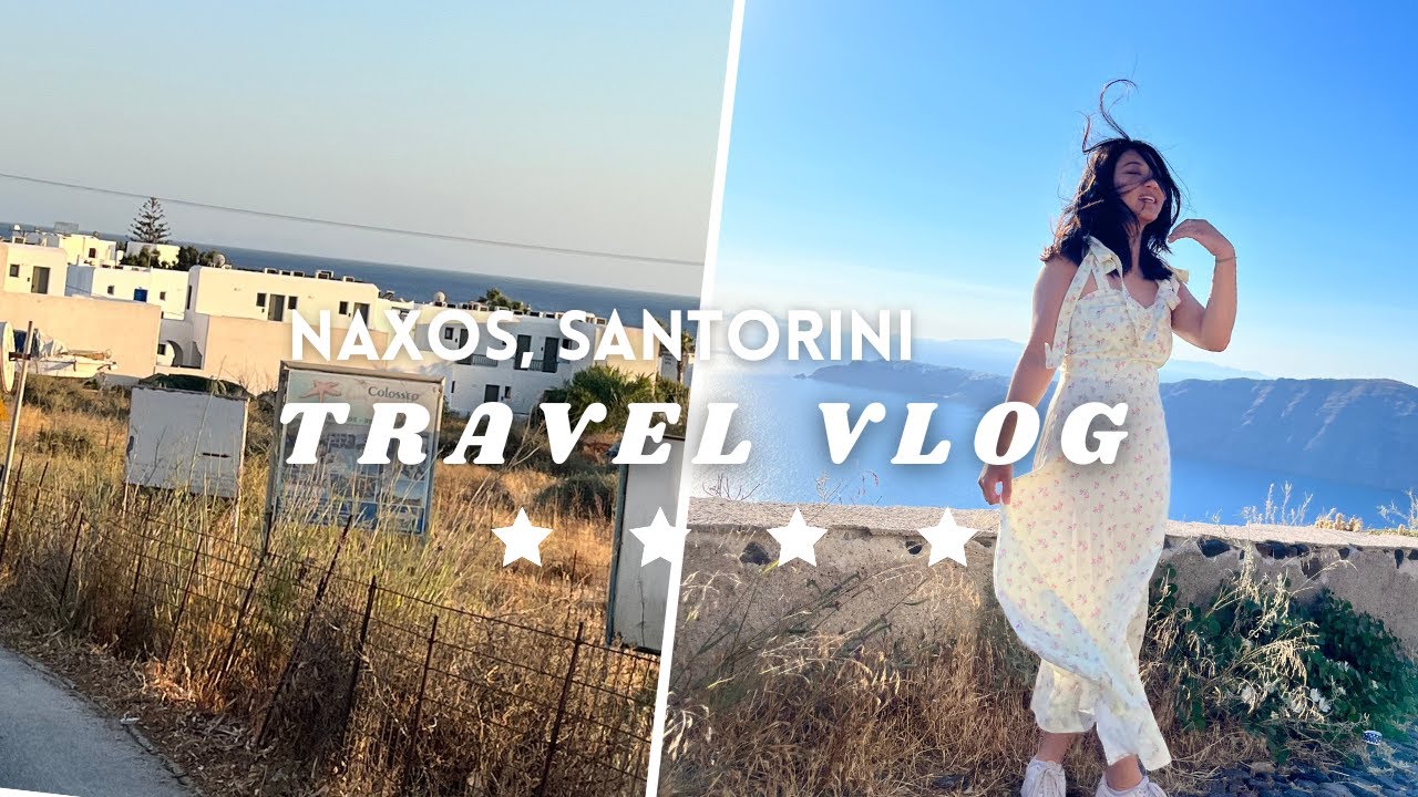 GREECE VLOG PT 2 // naxos beaches, partying in santorini, volcano hot ...