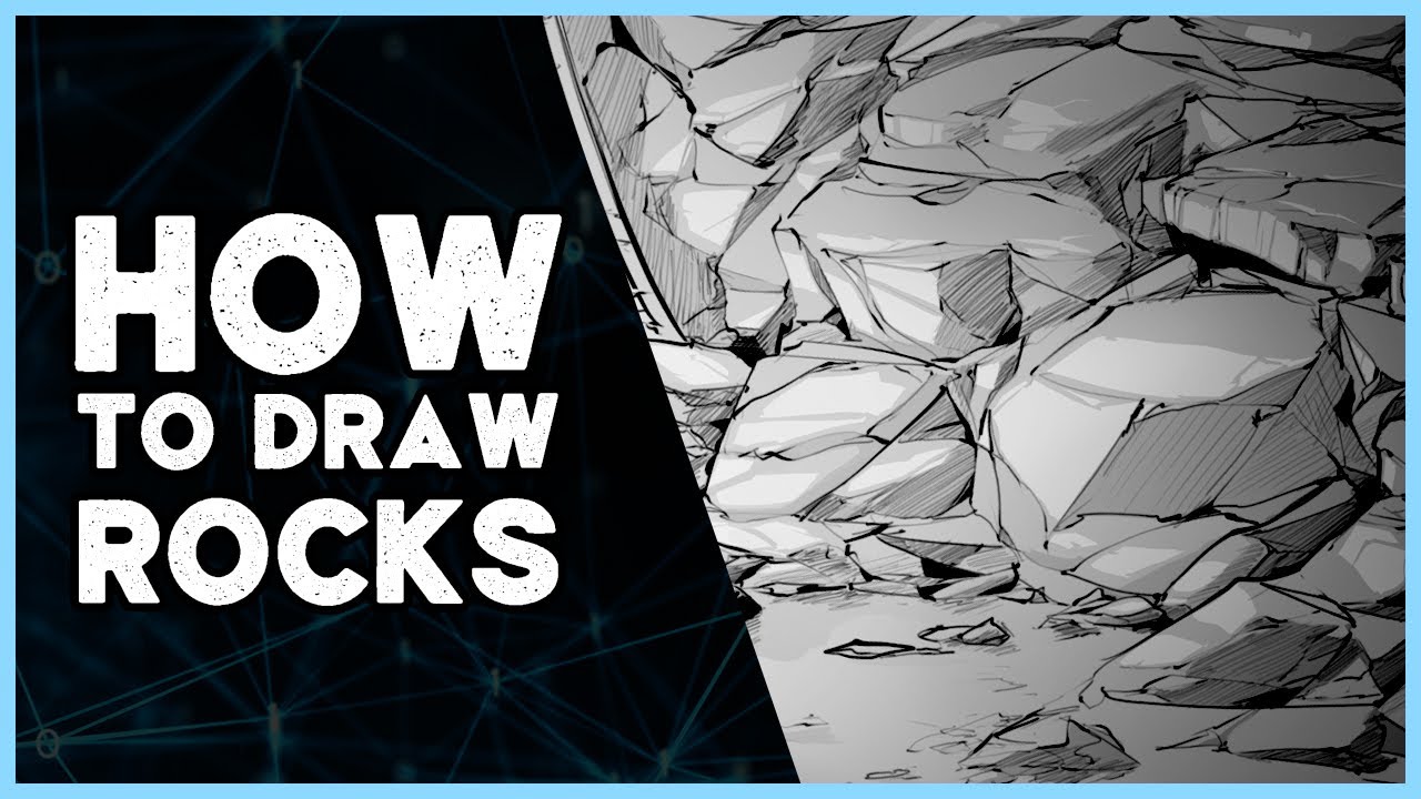 DRAW ROCKS and STONES [FAST] - tutorial - YouTube