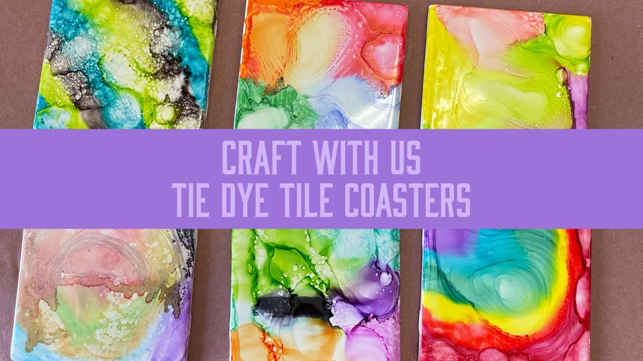 Craft with Us: Tie Dye Tile Coasters - YouTube