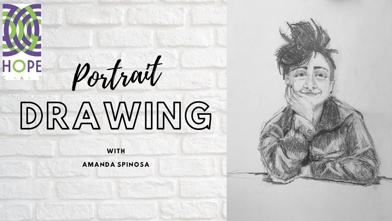 ART AT HOME - Portrait Drawing - with Amanda Spinosa - YouTube