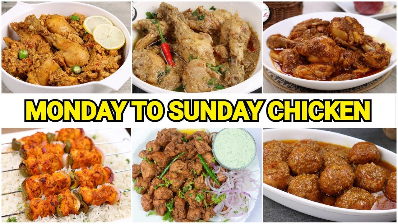 Monday To Sunday Chicken Recipes by (YES I CAN COOK) - YouTube