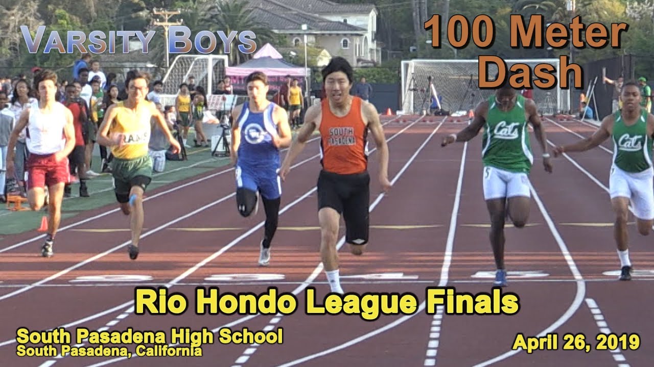 2019 TF - Rio Hondo Finals - 100 Meter Dash (Varsity Boys) - YouTube