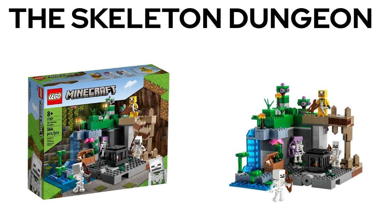 Lego Minecraft "The Skeleton Dungeon" - Speed Build and Review - YouTube