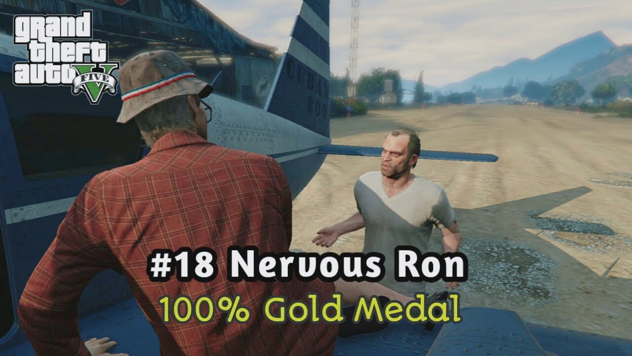 GTA V - #18 Nervous Ron [100% Gold Medal Walkthrough] | 1080p - YouTube