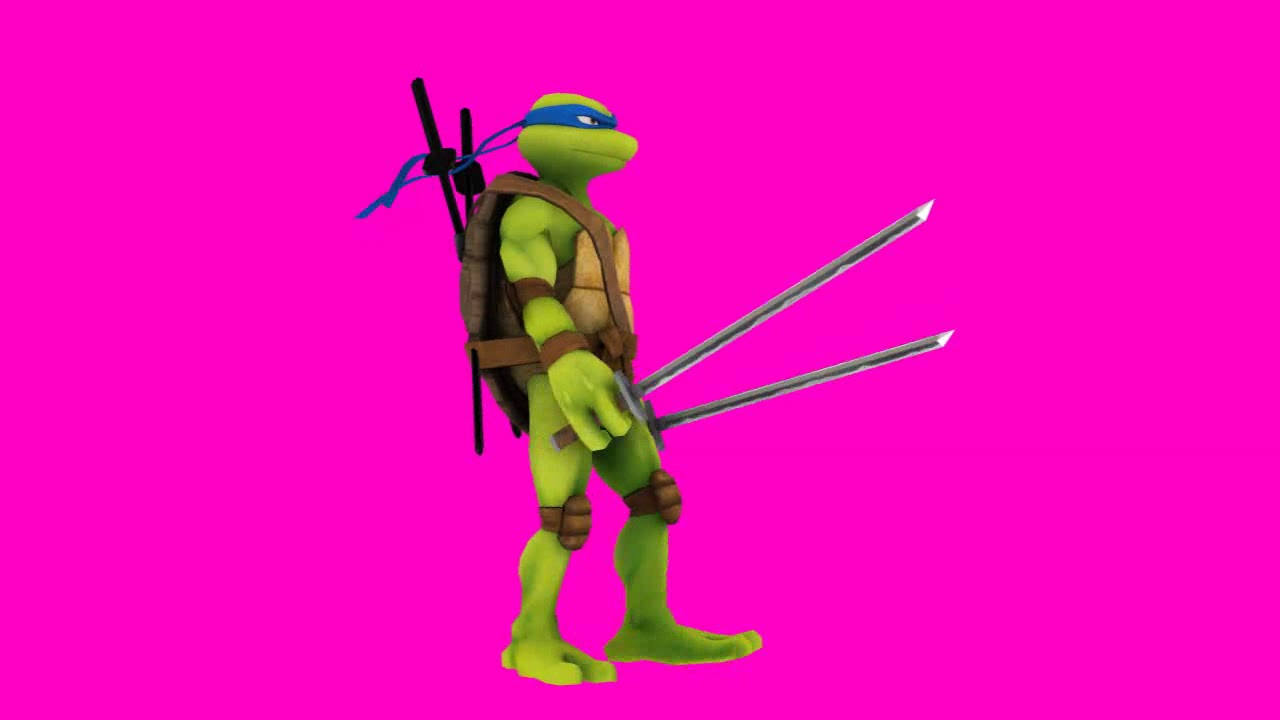 Leonardo walk animated left chroma - YouTube