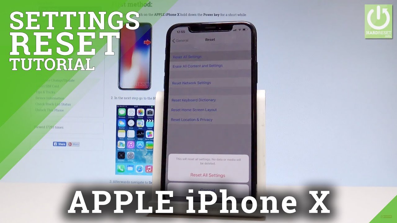 How to Reset Settings in iPhone X - Restore Default iOS Settings - YouTube