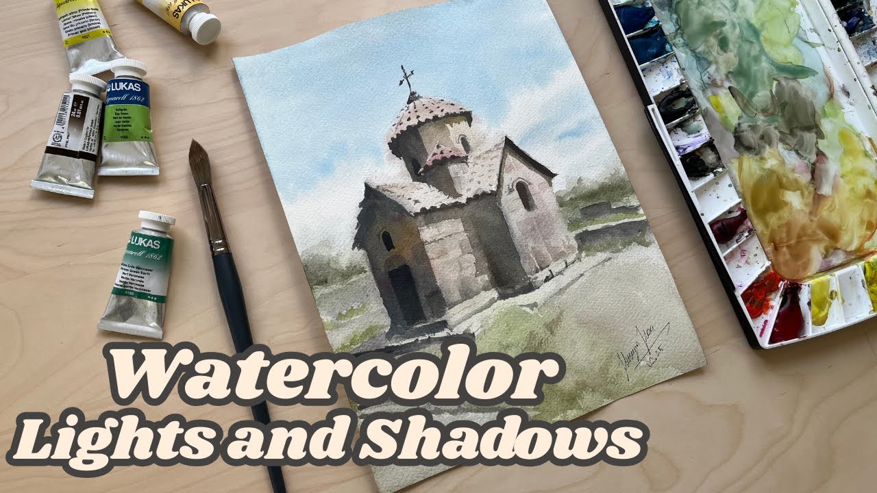 Step by step watercolor tutorial-Lights and shadows work - YouTube