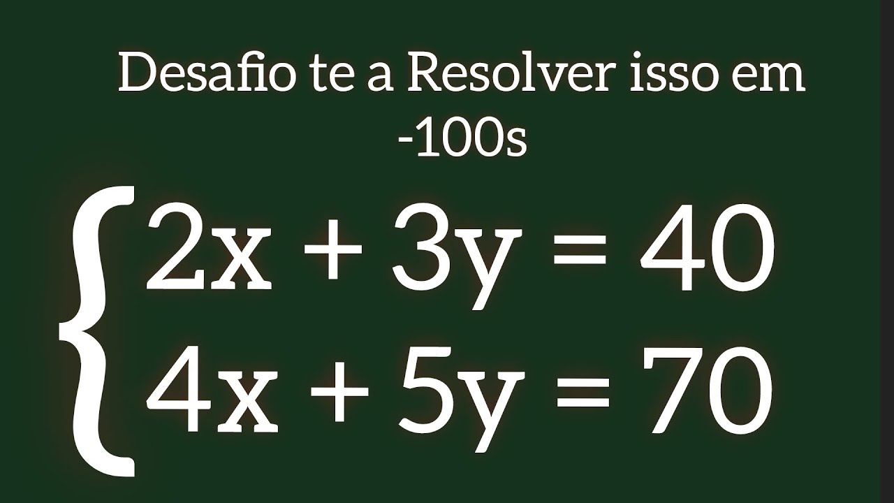 Equações com duas incógnitas - YouTube