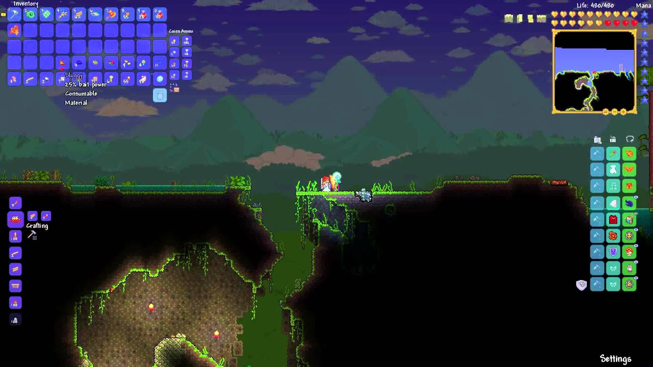 Where to find Sluggy - Terraria - YouTube