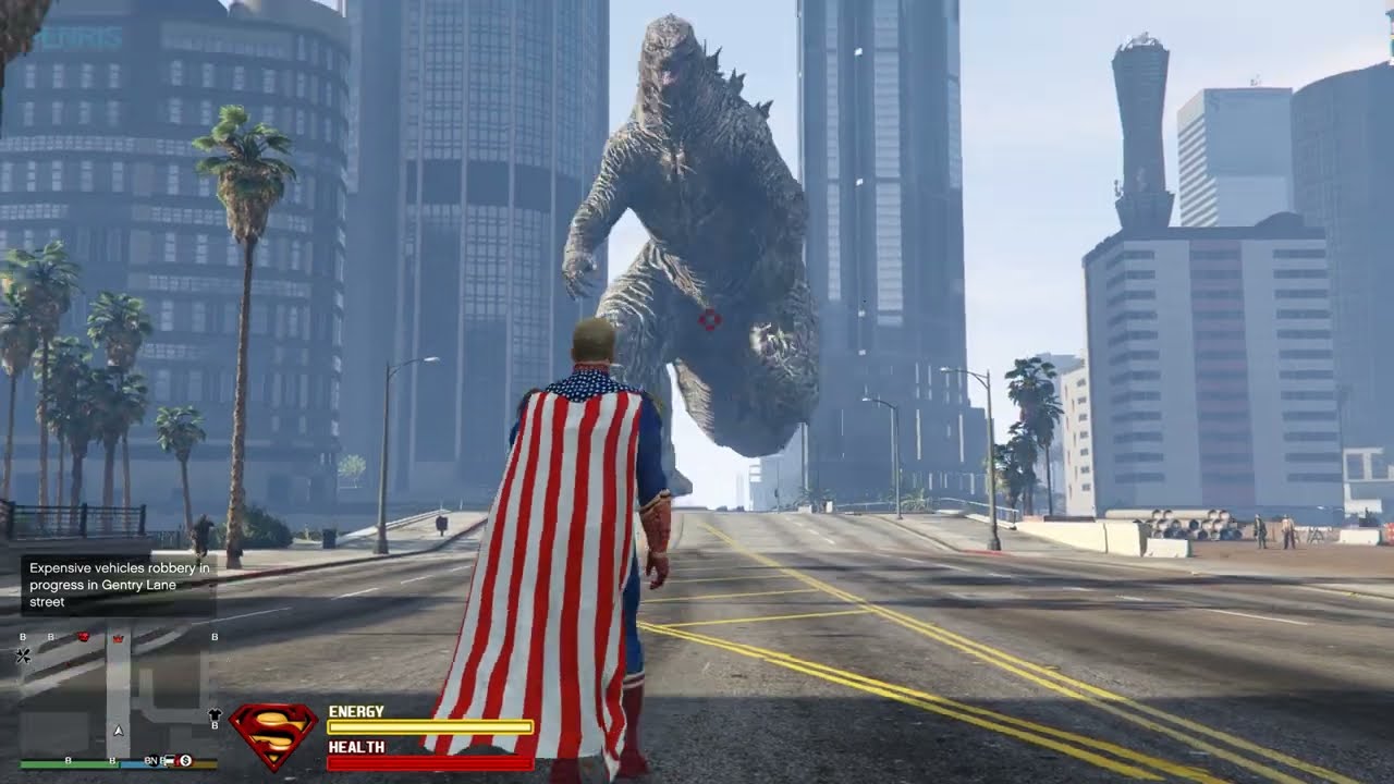 GTA 5 Homelander VS Godzilla - YouTube