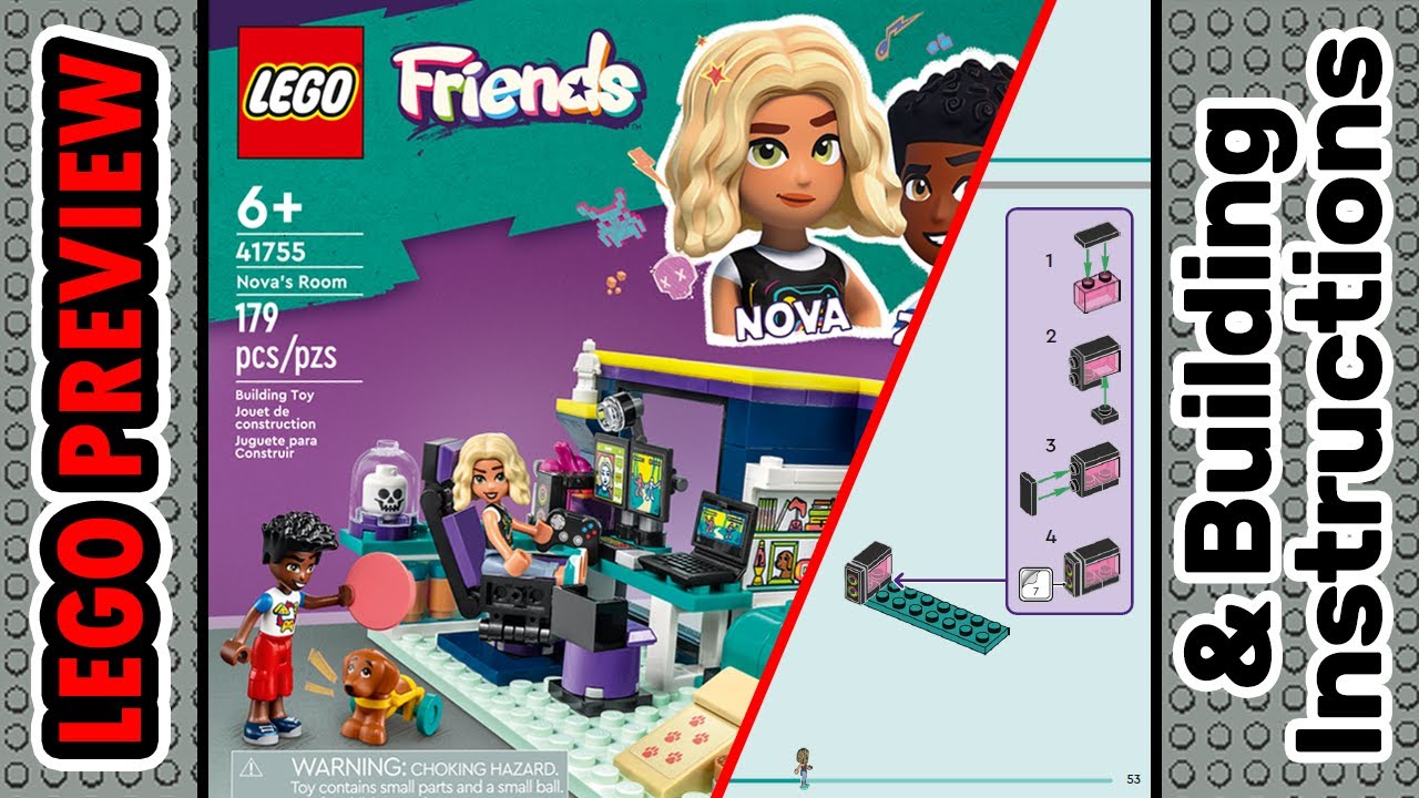 Preview 41755 Lego Friends Novas Room And Building Instructions Lego 2023 Youtube