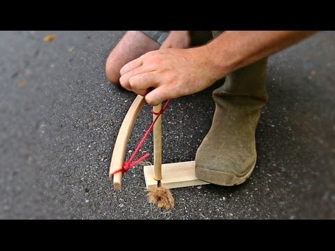 How to Start Fire with Bow Drill Fire Kit - YouTube