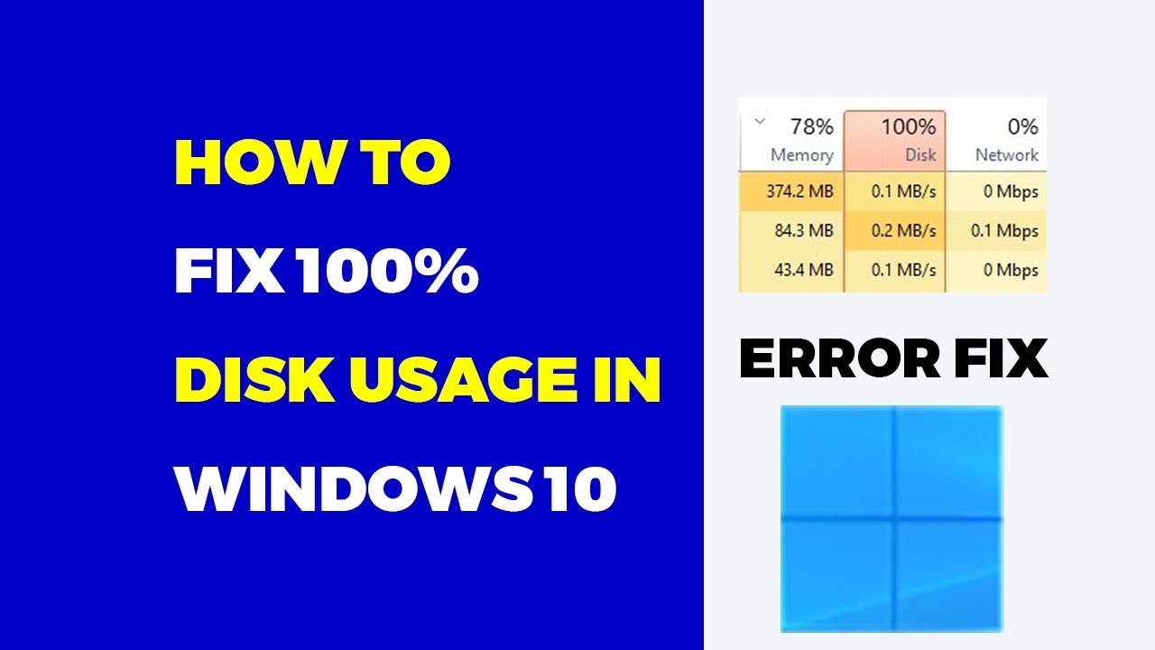 Fix 100 Disk Usage In Windows 10 YouTube fix-100-disk-usage-in-windows-10-youtube