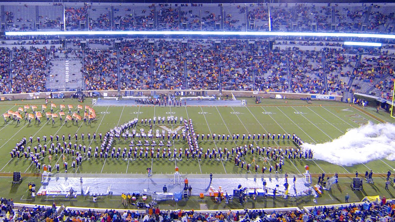 UVA Cavalier Marching Band Halftime Show Boise State 9-25-2015 - YouTube