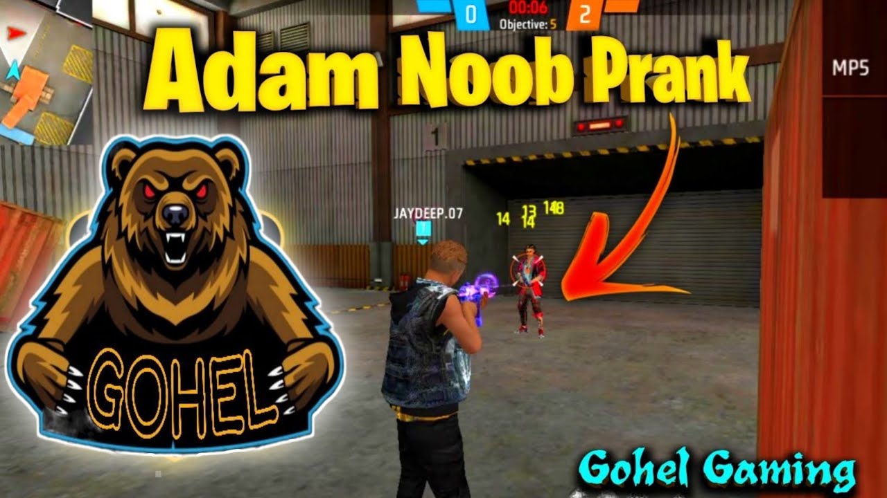 Adam Noob Prank 😅 Free Fire game play | Total gaming | Gohel gaming ...