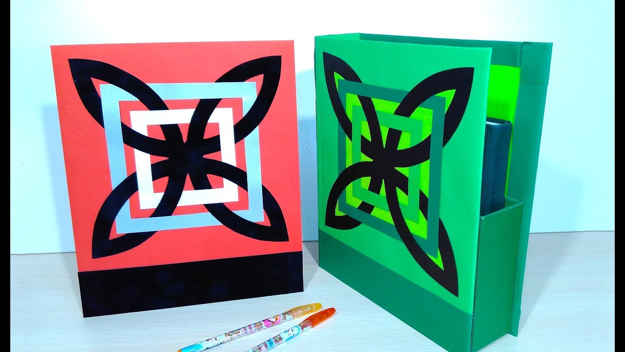 DIY FILE ORGANIZER from CARDBOARD BOX . Perfect handmade gift, back to ...