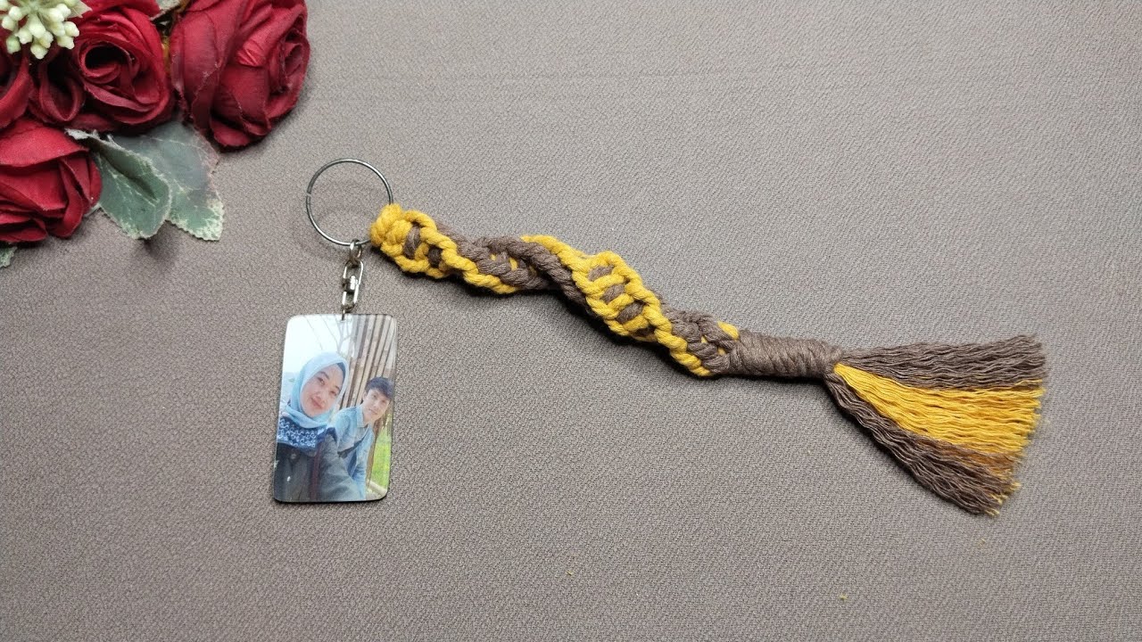 DIY Macrame Keychain with Spiral Knot Easy for Beginners Step by Step ...