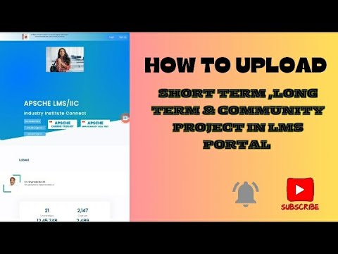 How to Upload Short Term long term & Community Project in LMS portal ...
