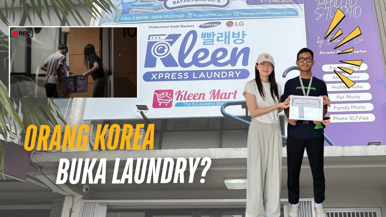 Orang Korea Buka Laundry di Indonesia! Kok bisa? | 인도네시아에서 빨래방 사업하는 부부 ...