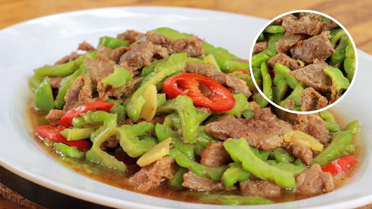 Beef with Bitter Melon Recipes | Bitter Melon Stir fry with Beef ...