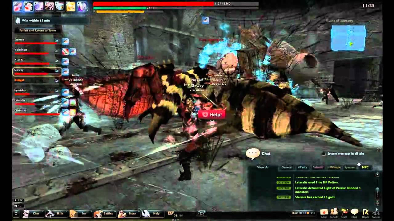 Vindictus Gameplay - Laghodessa Spider Raid - YouTube