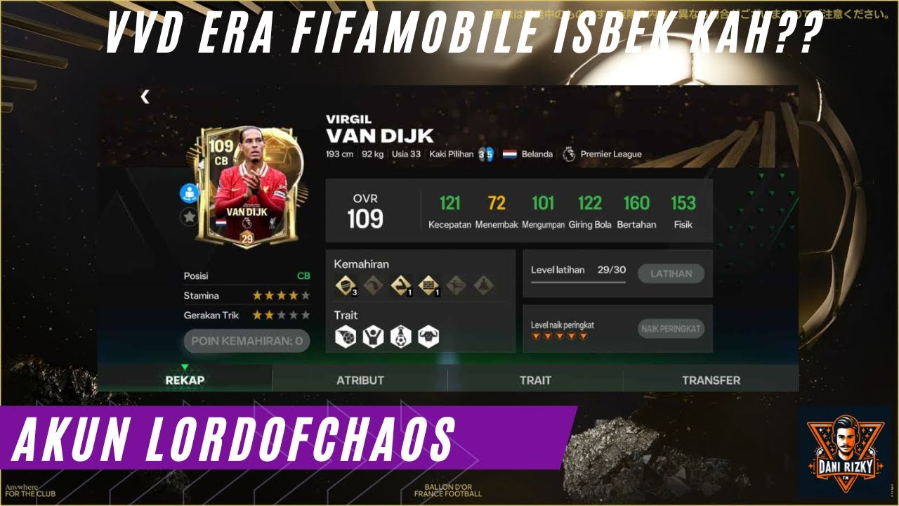 TEST VVD BALLON D'OR #eafcmobile #eafcmobileindonesia #easport - YouTube