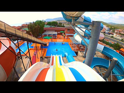 Multislide Water slide at Blue Zest Aqua Park in Edremit Altinoluk