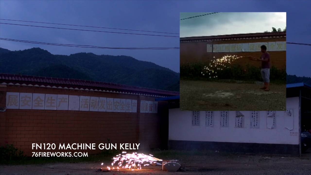 FN120 Machine Gun Kelly - Gun Shaped Fountain - YouTube