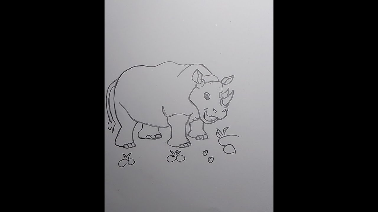 How to Draw a Rhino Step-by-Step Tutorial - YouTube