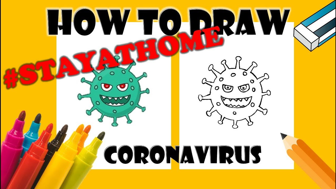 Lesson2 - How to draw Coronavirus (Covid-19) #STAYATHOME - YouTube