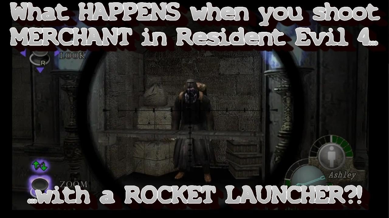What Happens When You SHOOT Merchant in Resident Evil 4 with Rocket ...