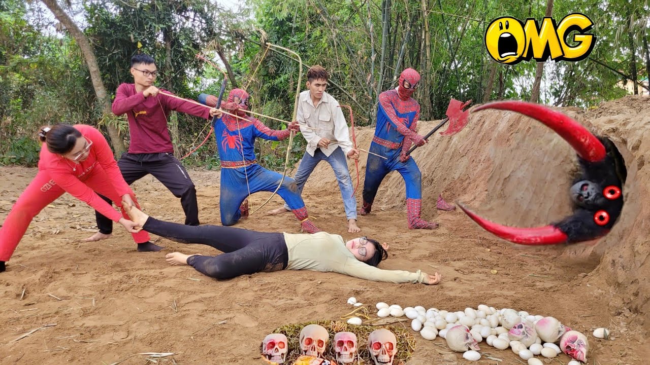 Brave Spider-Man team to fight the Two-horned Gorilla Monster - YouTube