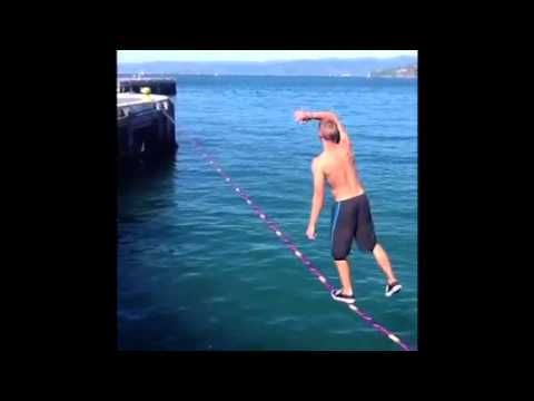 Wharf jumping in wellington - YouTube