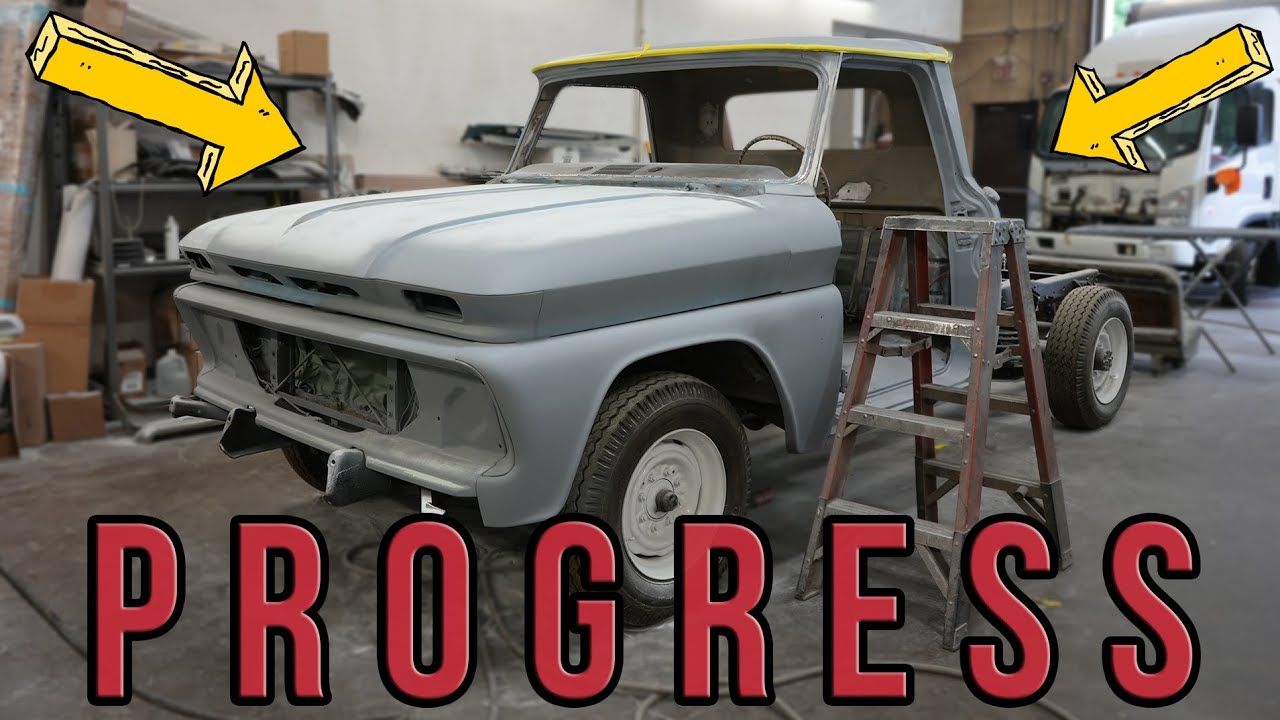 1966 C20 Body Shop Progress and Custom Paint Preparation - Chevy Trucks ...