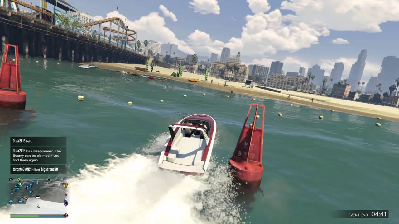JET SKI RAMPS OF BACK OF MY SPEED BOAT [Grand Theft Auto V Blooper ...