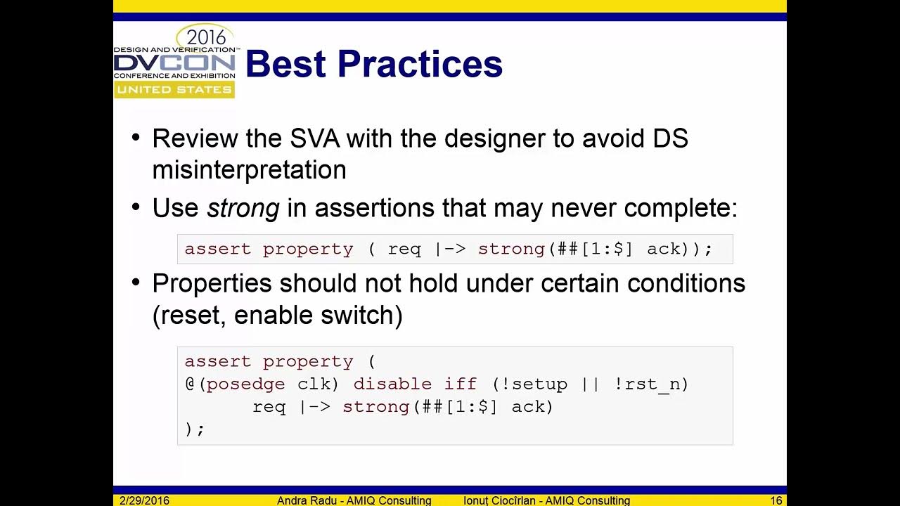 SVA Advanced Topics: SVAUnit and Assertions for Formal - YouTube