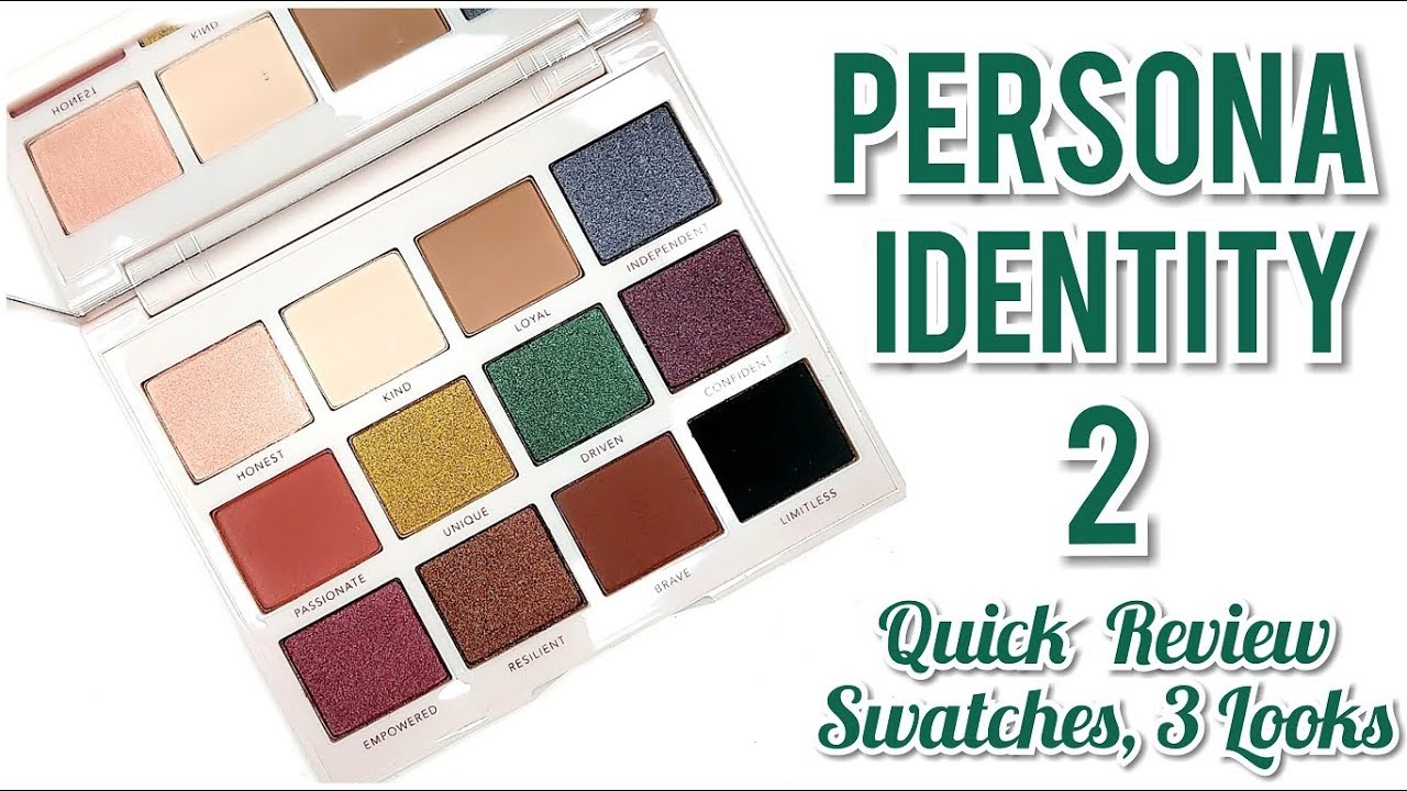 PERSONA COSMETICS IDENTITY 2 PALETTE 😍😍😍 QUICK REVIEW - YouTube