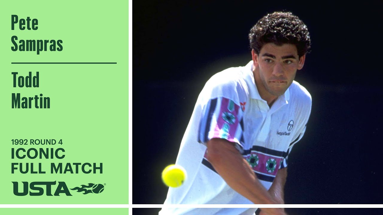 Pete Sampras vs. Todd Martin Iconic Full Match | 1992 US Open Round 4 ...