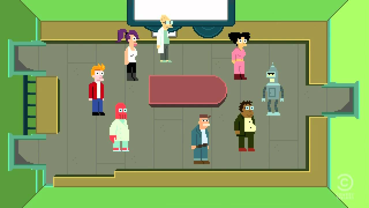 Futurama 8-bit Bender tries to leave [HD] - YouTube