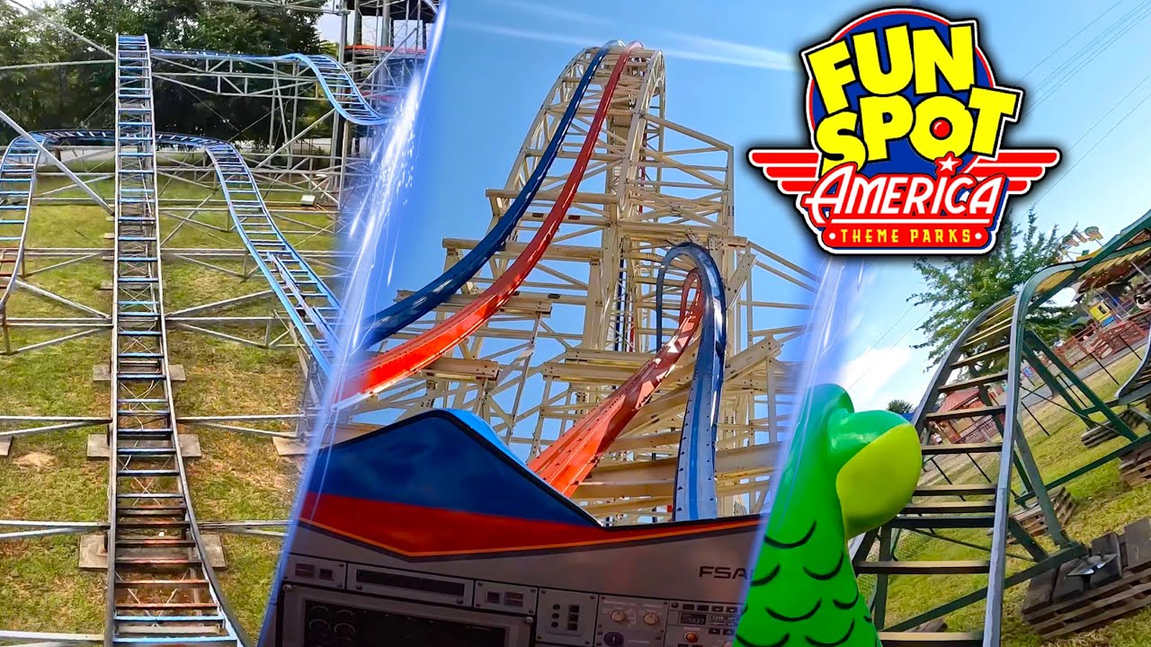 All Roller Coasters at Fun Spot America Atlanta 🇺🇸 | Onride POV - YouTube