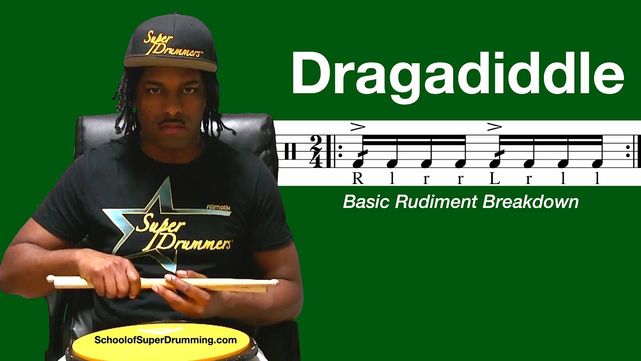 BASIC FOR DRUMMERS | Dragadiddle Rudiment Breakdown - YouTube